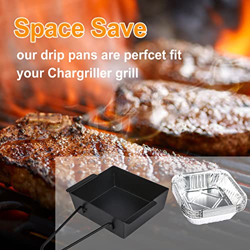 Hisencn Grill Drip Pan for Nexgrill 720-0830H 720-0830D 720-0783EH 720-0882A 720-0888 720-0888N Grease Catcher Cup, Grease Box, Grease Collection Pan Holder Drip Tray with 15 Pack Aluminum Foil Liner