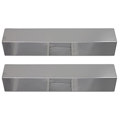 2-Pack BBQ Grill Heat Shield Plate Tent Replacement Parts for Uniflame GBC983W-C - Compatible Barbeque Stainless Steel Flame Tamer, Guard, Deflector, Flavorizer Bar, Vaporizer Bar, Burner Cover 15"