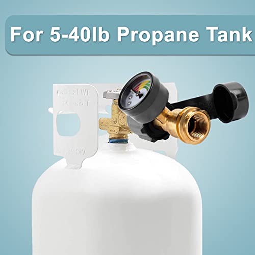 SHINESTAR 2 Feet Universal Gas Grill Regulator and Hose, Comes with an Upgraded Propane Tank Gauge, Fit for Weber, Charbroil, Nexgrill and More