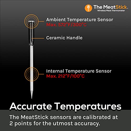 MeatStick X Duo Bundle | 2-Probe Package | Wireless Meat Thermometer with Bluetooth | 260ft Range | for BBQ, Kitchen, Smoker, Air Fryer, Deep Frying, Oven, Sous Vide, Grill, Rotisserie