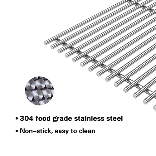 Votenli S6019C (3-Pack) 18 3/4" x 9 13/16" Each SUS304 Cooking Grid Grates for Kitchen Aid 720-0727, 720-0745, 720-0745A, 720-0819 Master Forge GCP-2601 Nexgrill 720-0745, 720-0745A