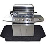 Sahamoduo Under The Grill Mat, (36" x 72") ，BBQ Grilling Gear Gas Electric Grill – Use This Absorbent Grill Pad Floor Mat to Protect Decks Patios from Grease Splatter and Other Messes