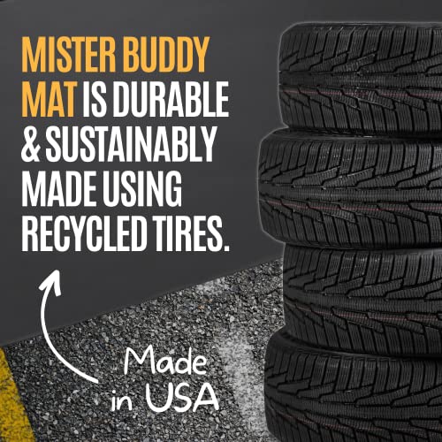 Mister Buddy Mat 42" x 30" - Under Grill and BBQ Mat - Deck and Patio Rubber Protective Grilling Pad - Double Sided for Outdoor and Indoor Use, Perfect for Charcoal, Gas Grills & Smokers