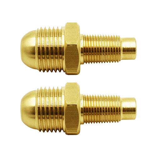 MENSI Gas Orifice Jets Connector Brass Hose Fitting 3/8" Flare x 1/8" MNPT Propane Nozzle for Freestanding Casting Cooking Stove Grill, Turkey Pot Cooker Set of 2