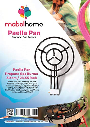 Mabel Home Paella Pan Propane Gas Burners (20 cm/7.90 inc to 70cm/ 27.55 inch) (23.65 inch (60cm)