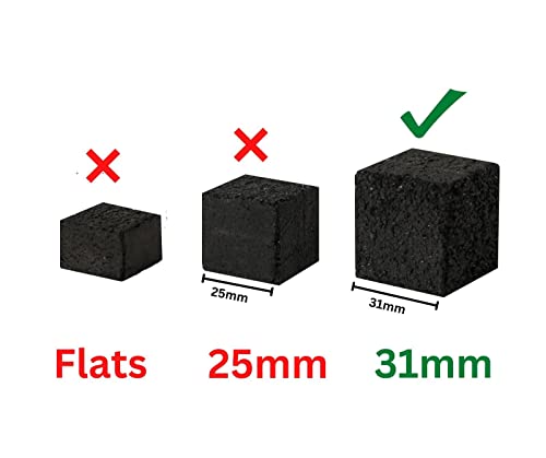 100% Natural Coconut Premium Hookah Shisha Charcoal, 36 XL Cubes, 31x31x31mm, 1Kilo