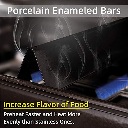 X Home 17.5-Inch Heavier Flavorizer Bars Replacement for Weber Genesis E-310 E-330, Genesis 300 Series with Front-Mounted Control (NOT Fit for Genesis II), Porcelain-enameled, 5-Pack