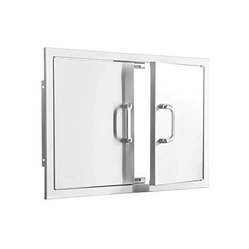BBQGUYS Signature 32-Inch Stainless Steel Double Access Door - Traditional