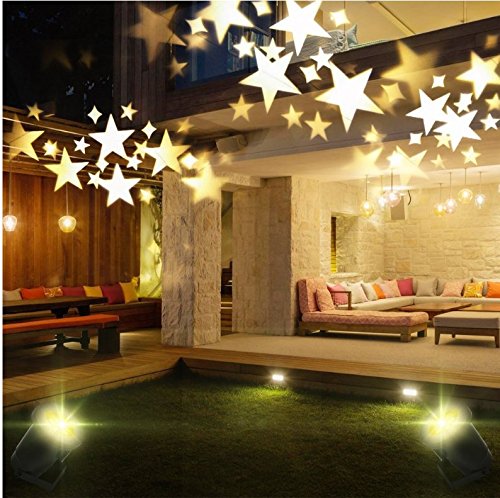 Lightess Christmas Projector Light Star Moving Holiday Decorations Outdoor Indoor Decor LED Landscape Projection Spotlight, Warm White, YG-TYD
