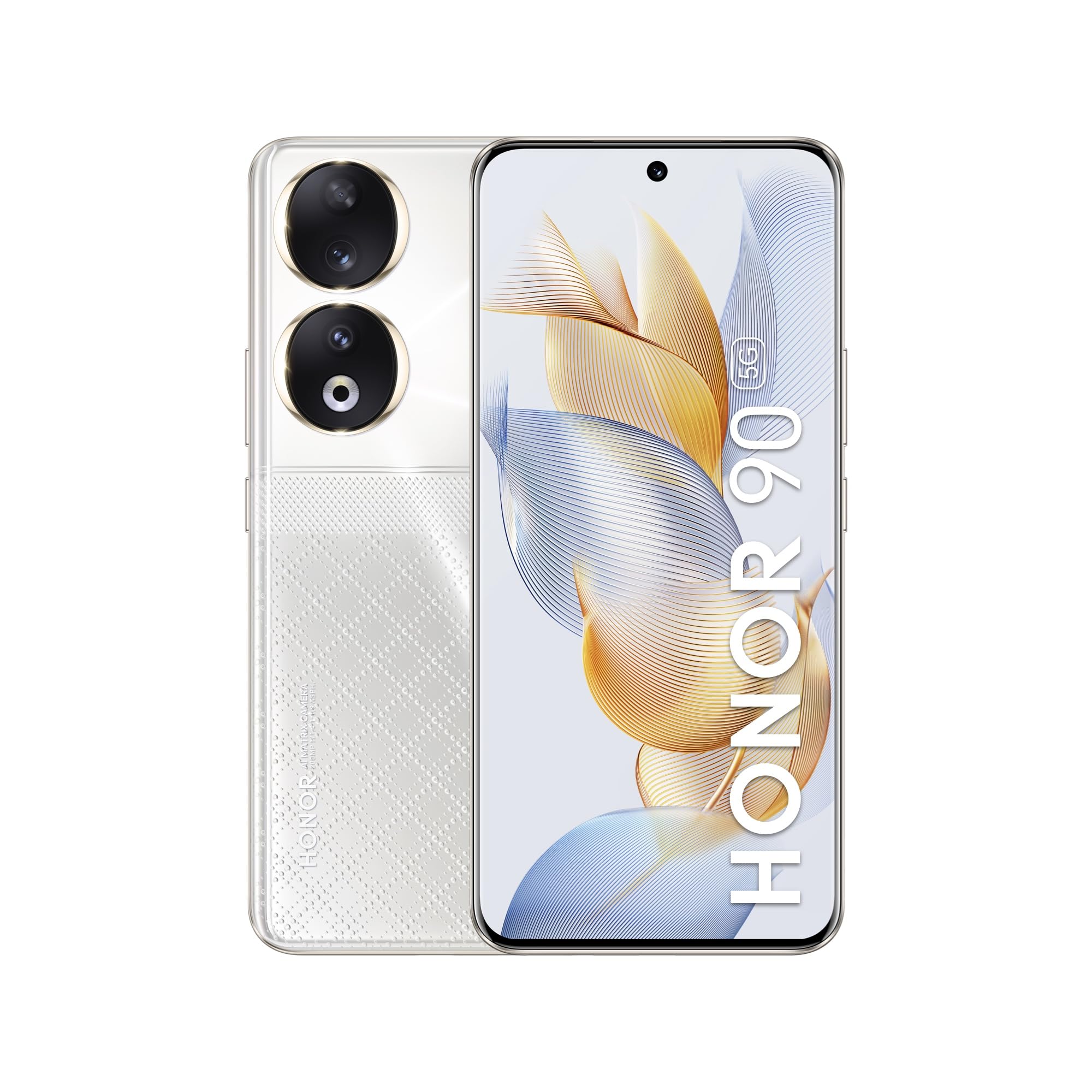 Honor 90 Dual-SIM 512GB ROM + 12GB RAM (Only GSM | No CDMA) Factory Unlocked 5G Smartphone (Diamond Silver) - International Version