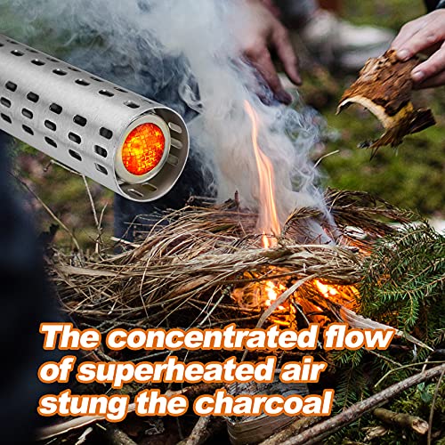 Skyflame Electric Charcoal Fire Starter and Lighter with Built-in Blower | Indoor Outdoor BBQ Smoker Grill Starter - Super Quick Electro Torch Ignites Briquettes Wood for Fireplace and Fire Pit