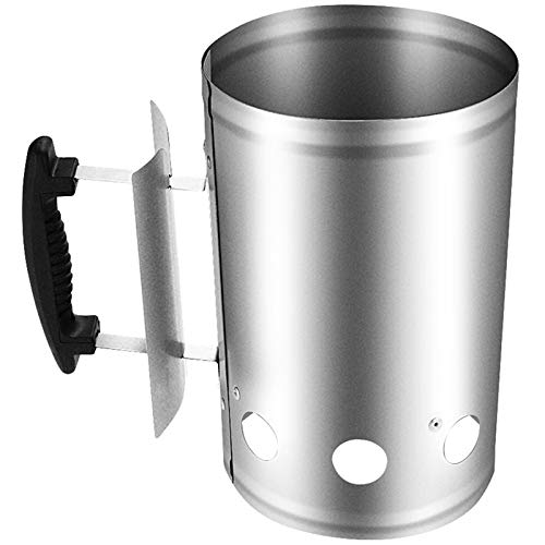 TOTOU Grill Barbecue BBQ Galvanized Steel Chimney Lighter Basket Outdoor Cooking Quick Rapid Fire Briquette Charcoal Starters Can Cani
