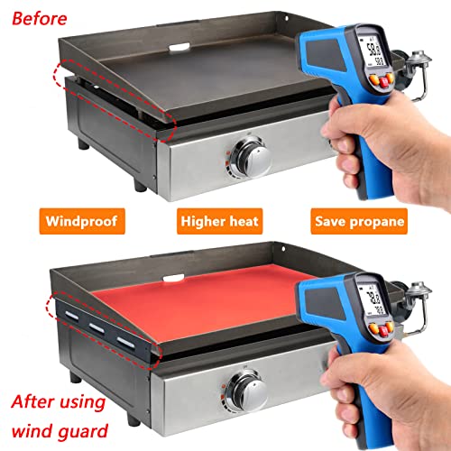 ClimbFun Wind Guard for Blackstone Griddle 22 Inch, Wind Screen, Flat Top Grill Accessories, Compatible with Rear Grease Cup, Hood and Side Shelf, Blackstone Griddle Accessories