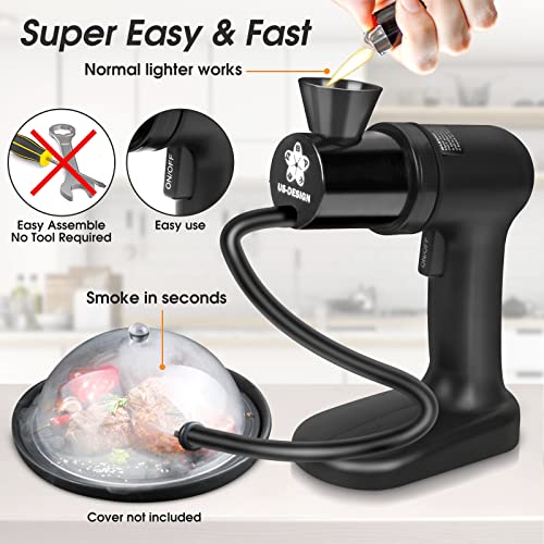 Safer US- Design Smoking Gun Making Smoked Flavor Meat Veggies Drinking in Few Seconds-Gift Box and Storage Packingā¦