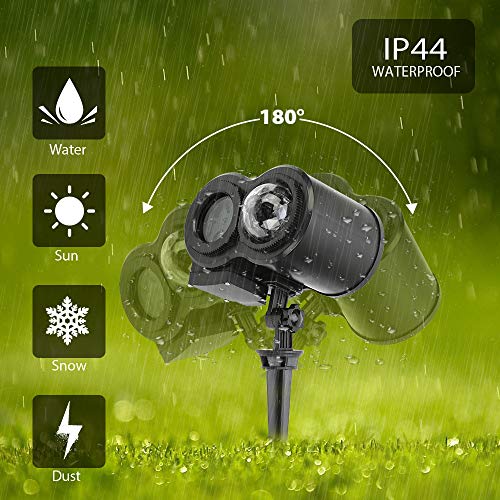 Christmas Projector Lights, LED Projection Light, 2 in 1 Water Wave Projector Light with 16 Switchable Patterns,Waterproof Landscape Light Show for Celebration Halloween Birthday and Party Decoration
