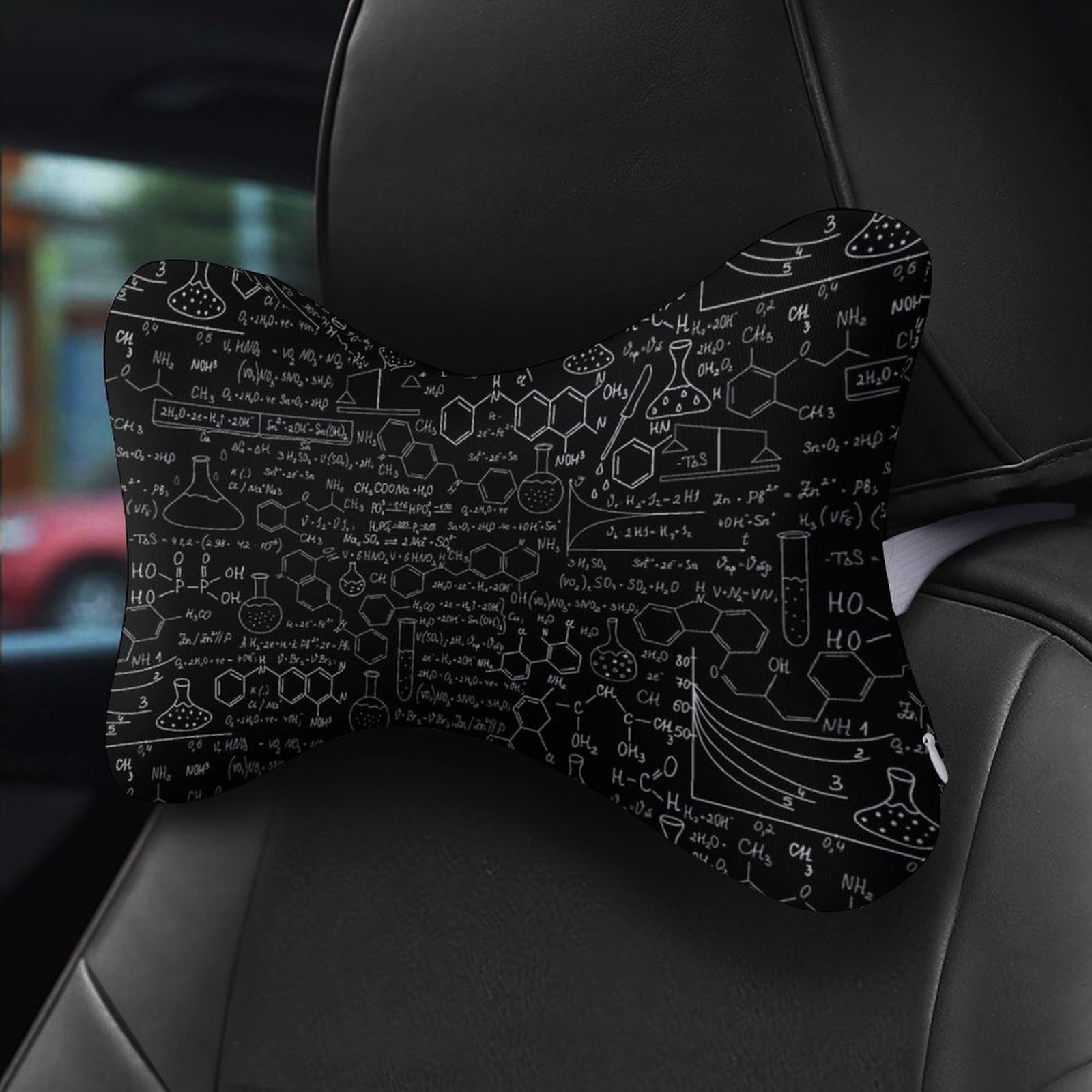 JZDACH Car Neck Pillow Memory Foam Head Rest Support Cushion Compatible with Chemistry Formula for Travel Car Seat, Boys Gaming Office Chair,Travel Portable Pillow