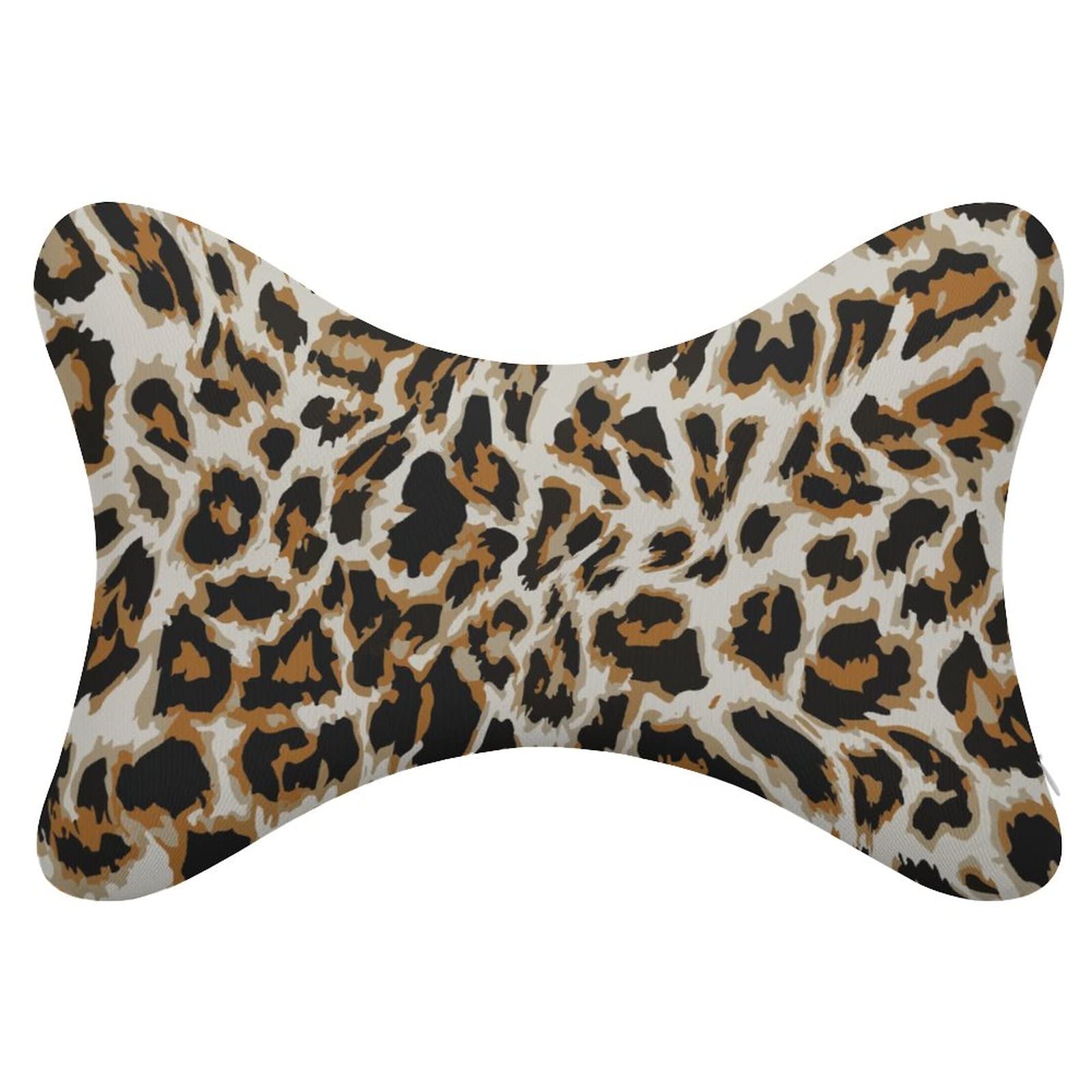 JZDACH Car Neck Pillow Memory Foam Head Rest Support Cushion Compatible with Cheetah Leopard Print for Travel Car Seat, Boys Gaming Office Chair,Travel Portable Pillow