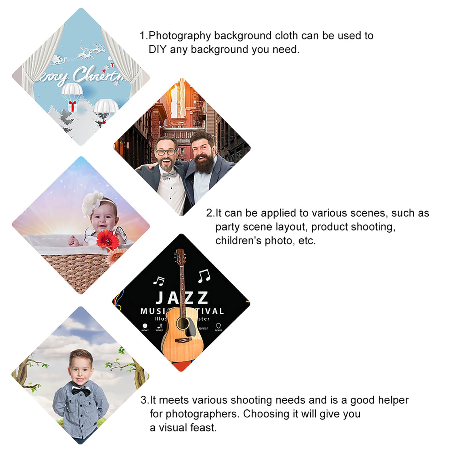 tuqozbi Personalized Photography Background - Custom Logo, Text, and Picture - Non-Transparent, Non-Reflective - Perfect for Photo Studio and Booth Props (56"×79")