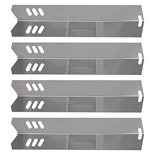 4-Pack BBQ Grill Heat Shield Plate Tent Replacement Parts for Uniflame GBC1059WB - Compatible Barbeque Stainless Steel Flame Tamer, Guard, Deflector, Flavorizer Bar, Vaporizer Bar, Burner Cover 15"