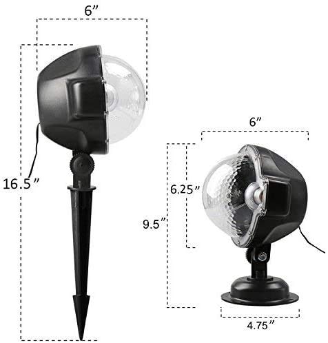 Vanthylit Christmas Projector Lights Multi Function Rotating Falling Snow Projector for Xmas Moving Points Landscape Lights for Home Yard Garden Party and for Show Club Pub