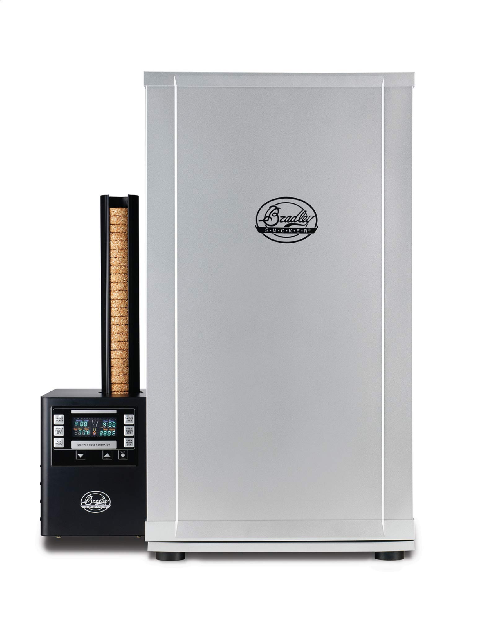 Bradley Smoker BTDS76P 4-Rack Outdoor Electric Smoker, Digital Vertical Smoker With Stainless Steel Grill