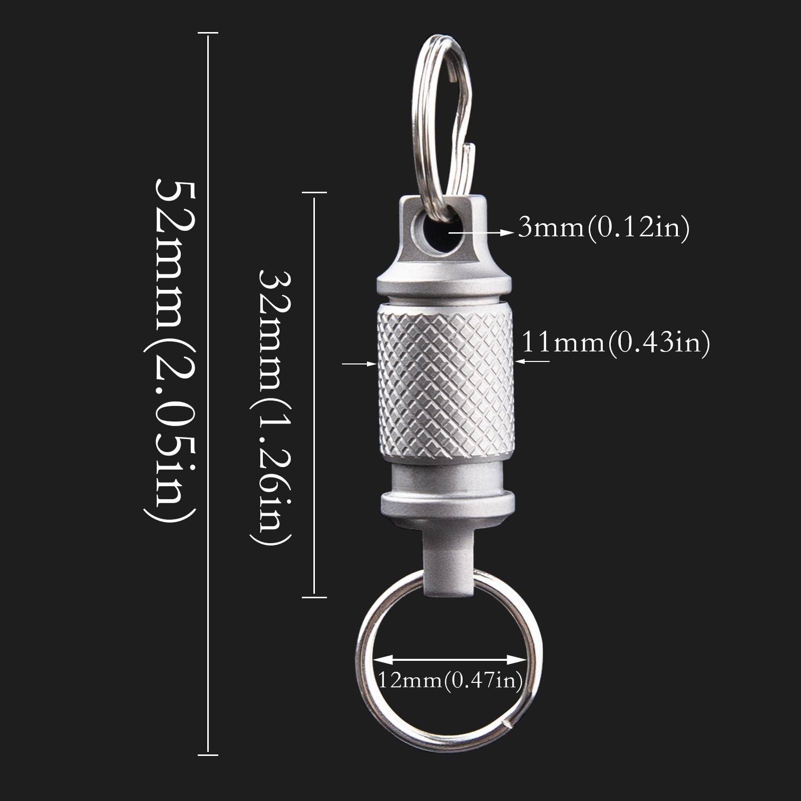 WARHERO Titanium Key Chains Clip For Car Keys Quick Release Detachable Keychain Clip Mini Pull Apart Key Rings Lightweight and Durable Design Key Organizer