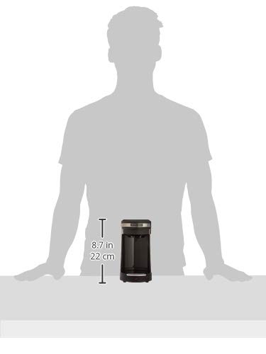 Hamilton Beach Commercial Deluxe 1 Cup Coffeemaker-Black/Stainless Steel Single Hospitality 3-Minute Brew Time, Stainless Steel/Black-1030390, Coffee Pod Brewer