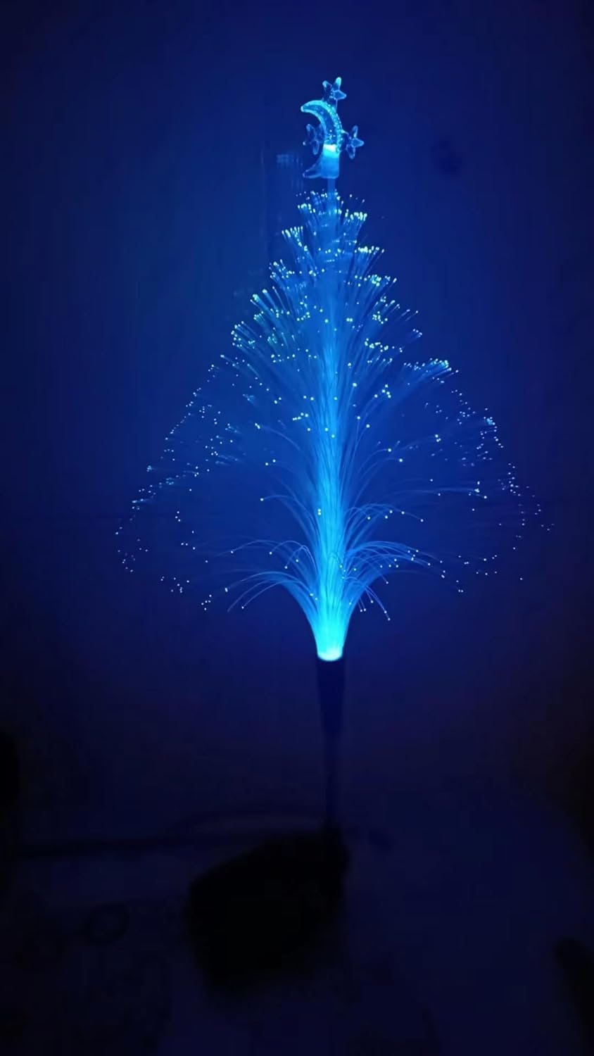 Solar Xmas Trees Lights Outdoor, Solar Christmas Garden Stake Lights, 7 Color Changing Solar Flower Lights, Waterproof Outdoor Decorations for Pathway Landscaping Patio Yard Christmas Decor, 3 Pack