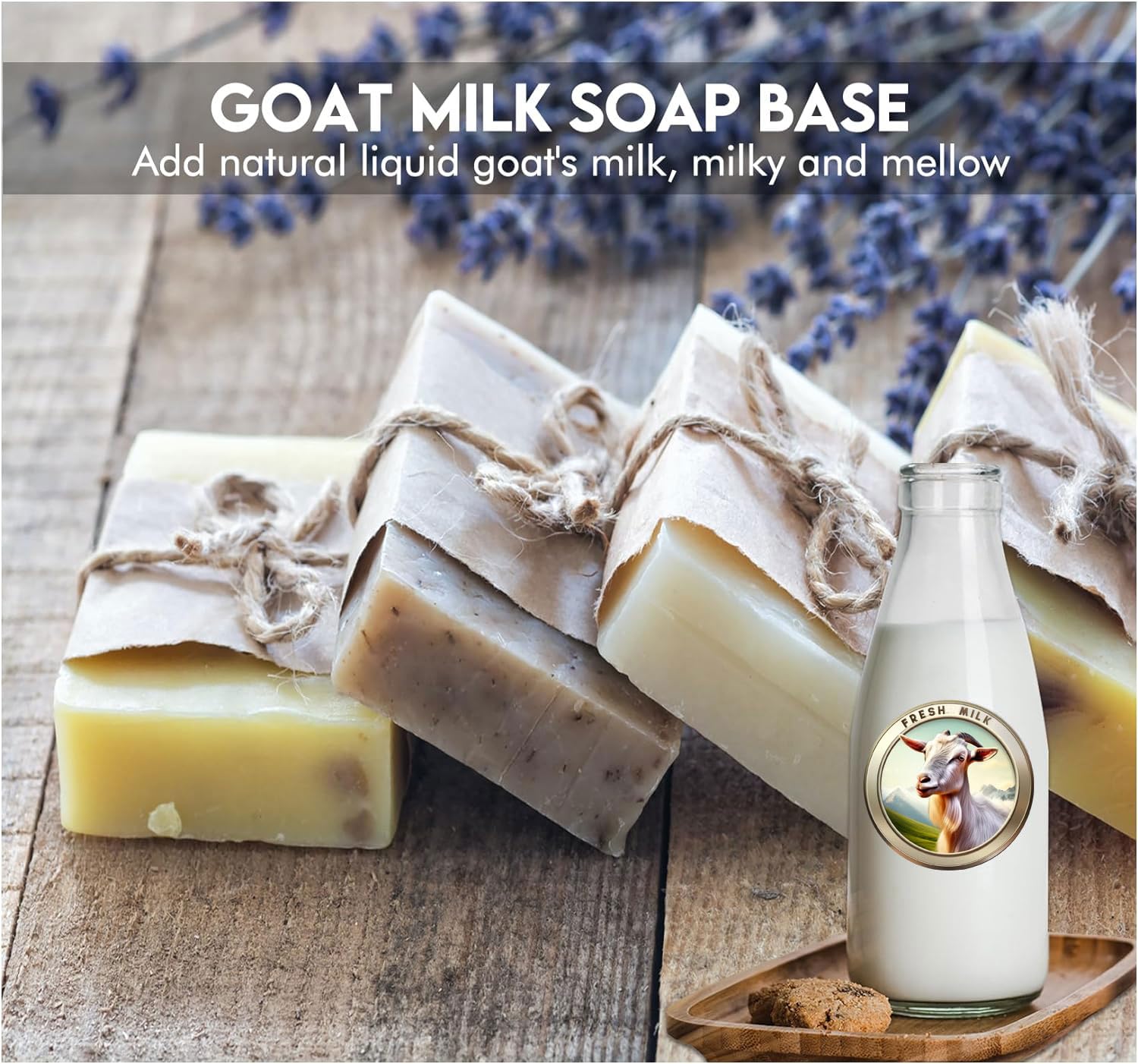 EDSRDRUS Scent Soap Base DIY Handmade Soap with Goat Milk/Honey/Peach/Cologne/Shea Butter/Aloe Vera/Oatmeal Milk & Coconut Oil, Moisturizing Melt and Pour Soap Base for Soap Making