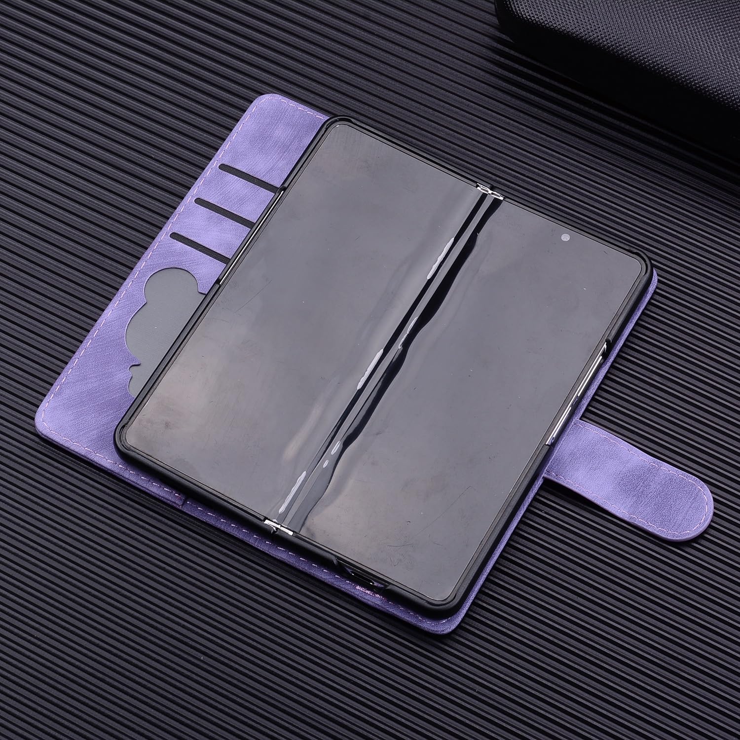 Cellphone Flip Case Compatible With Samsung Galaxy Z Fold 3 5G Wallet Flip Phone Case Embossed Phone Case Leather Case Phone Case Card Slot Phone Case Carrying Wrist Strap Phone Case Compatible With S