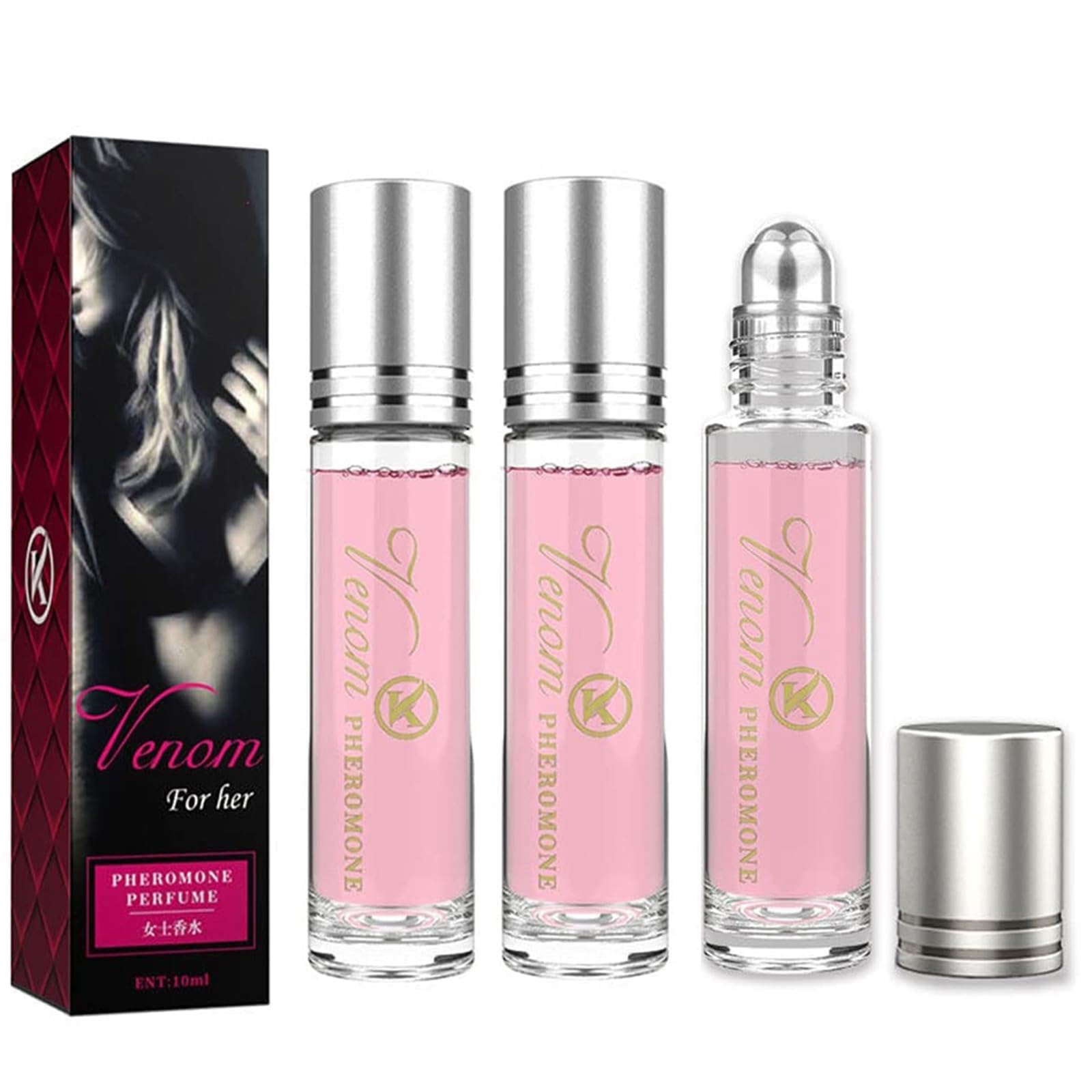 3Pcs Pheromones Perfumes for Women, Pheromone Perfume, Long Lasting Pheromon Perfume, Phero Perfume for Women, Lunex Phero Perfume, Roll On Perfume Phero Oil, Portable Perfume Long Lasting Female