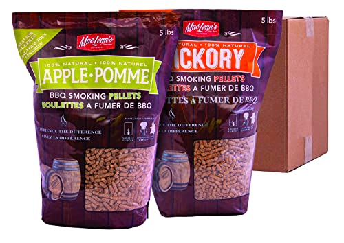 MacLean's Outdoor Apple Smoking Pellets and Hickory Smoking Pellets Bundle, Brown