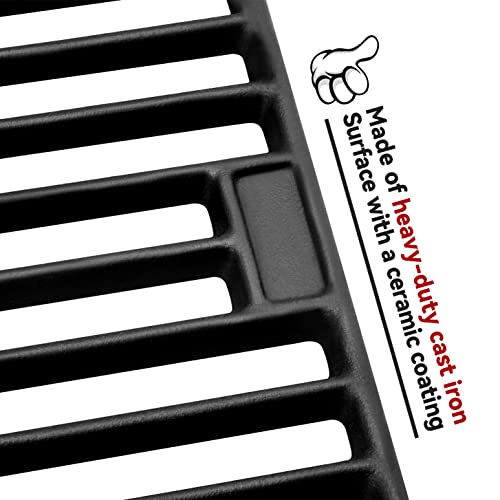 GGC Grill Grates Replacement for Chargriller 3001, 5050, 3008, 3030, 3725, 4000, 5252, King Griller 3008, 5252 and Others, 4 PCS Dumb Light Cast Iron Cooking Grid Grate(19 3/4" x 6 3/4" Each)
