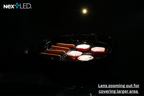 NextLED NT-7647-F Magnetic BBQ Grilling Light for Outdoor Grill, 18-Inch Flexible Gooseneck, Heat & Weather Resistant, IP-54, Warm Natural Lighting Shows True Color of Your Food, Perfect Grill Gift