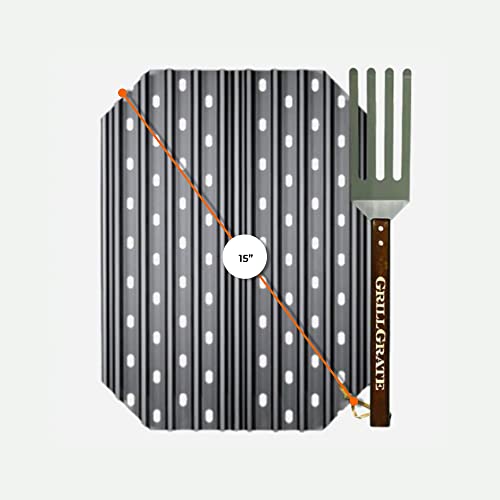 GrillGrate - Top Sitting Grates for Medium Big Green Egg - Accessory for Big Green Egg - 18" x 6" x 4"