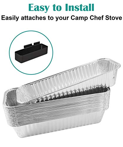 EasiBBQ Aluminum Foil Grill Drip Pans for Camp Chef Portable Grill, Disposable Aluminum Grease Pan Liners, 20 Pack