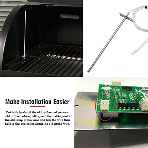 RTD Temperature Probe Sensor Replacement Parts for Camp Chef Wood Pellet Smoker Grills, Replace for Part PG24-44