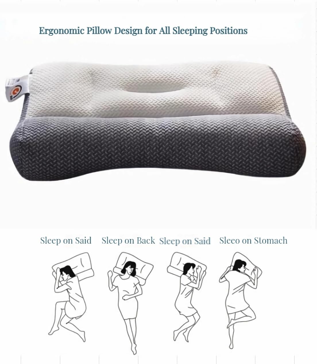Eedvrko 2023 Cervical Pillow Super Ergonomic Pillow - Protect Your Neck and Spine Pillow for All Sleeping Positions Pillow with a Suitable Height to Reduction Snoring for Dream Deep
