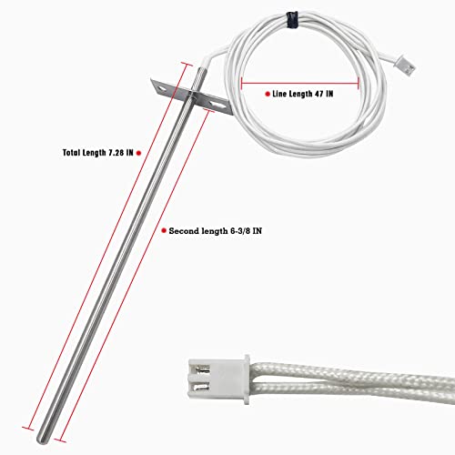 RTD Temperature Probe Sensor Replacement Parts for Camp Chef Wood Pellet Smoker Grills, Replace for Part PG24-44