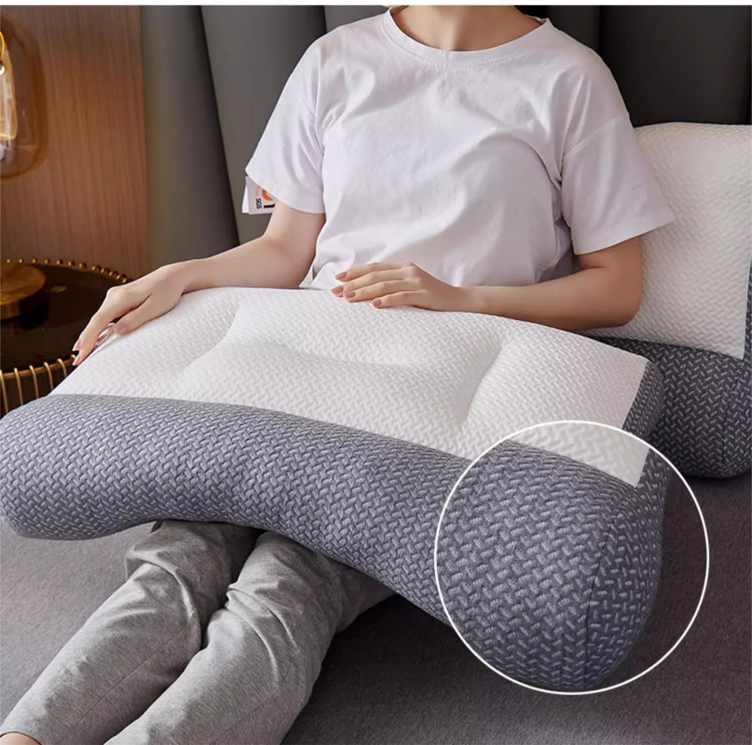 Eedvrko 2023 Cervical Pillow Super Ergonomic Pillow - Protect Your Neck and Spine Pillow for All Sleeping Positions Pillow with a Suitable Height to Reduction Snoring for Dream Deep