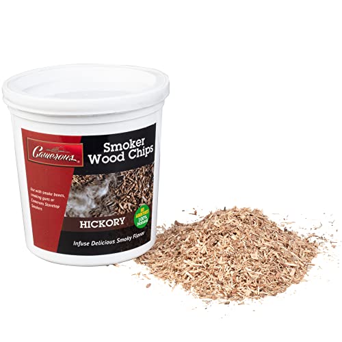 Camerons Products Smoking Chips (Hickory) - Kiln Dried, All Natural Extra Fine Wood Smoker Sawdust Shavings - 1 Pint Barbecue Chips (0.473176 L)