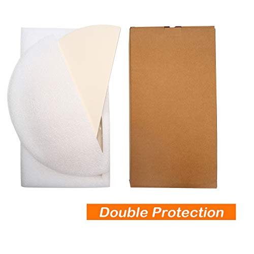 BBQ Future Half-Moon Ceramic Heat Deflector Plates for Kamado Joe Classic I, II, III,2-Pack, White