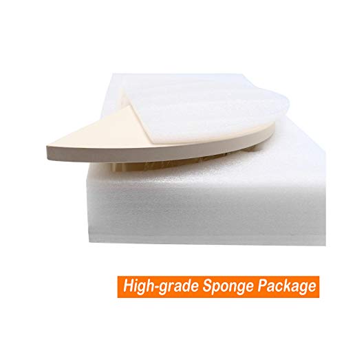 BBQ Future Half-Moon Ceramic Heat Deflector Plates for Kamado Joe Classic I, II, III,2-Pack, White