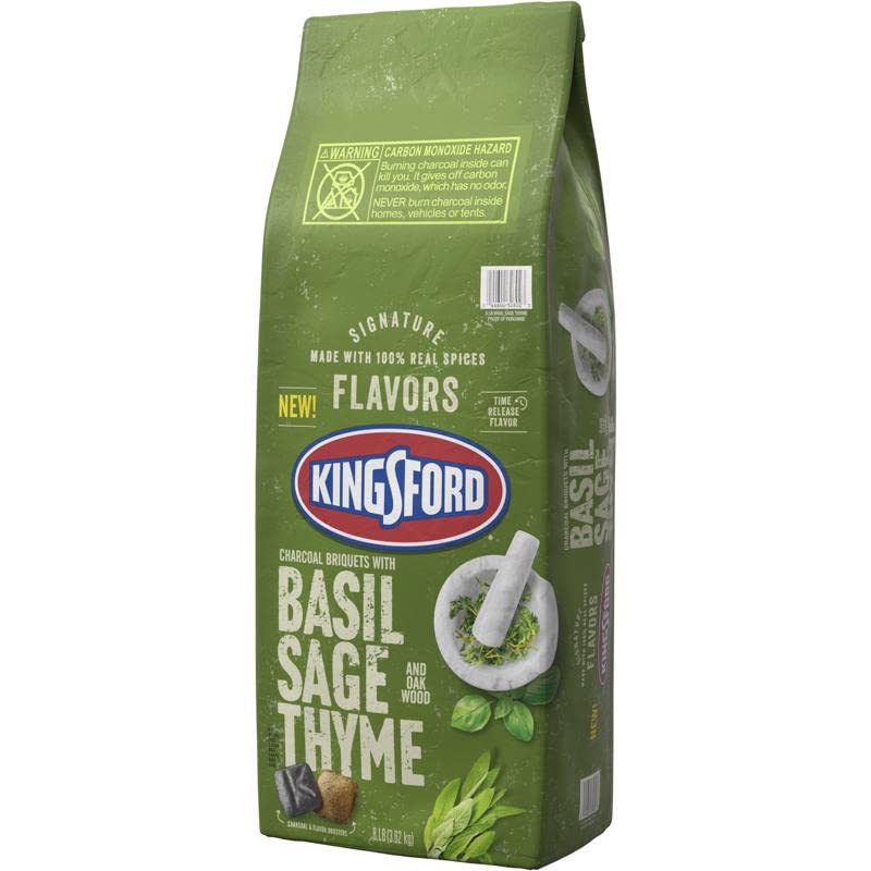 Kingsford, Charcoal Briquets with Basil Sage Thyme and Oakwood, 128 Ounce