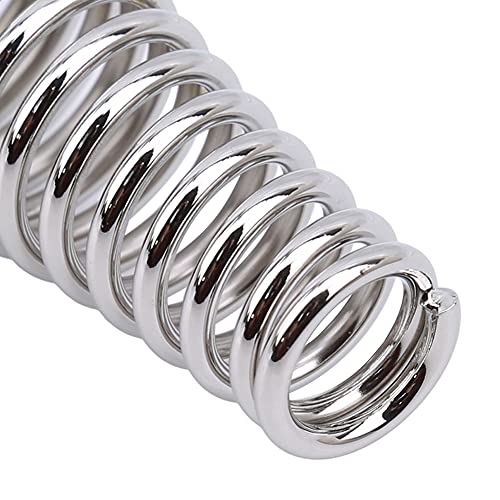 SYCOOVEN 4pcs BBQ Heavy Duty Cool Touch Stove Spring Handle Grip, Stainless Steel Grill Smoker Pits and Wood Stove Firebox Door Handle(Silver)