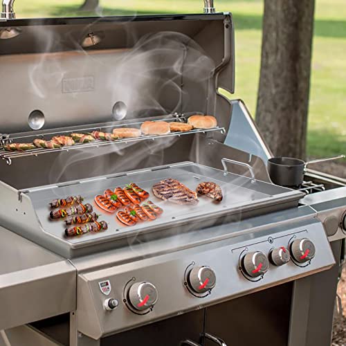 Stanbroil Stainless Steel Griddle Flat Top Gas Grill Griddle, 4-Burner Grill Accessories for Weber Genesis II, II LX and Genesis 2022 400 Series Gas Grills