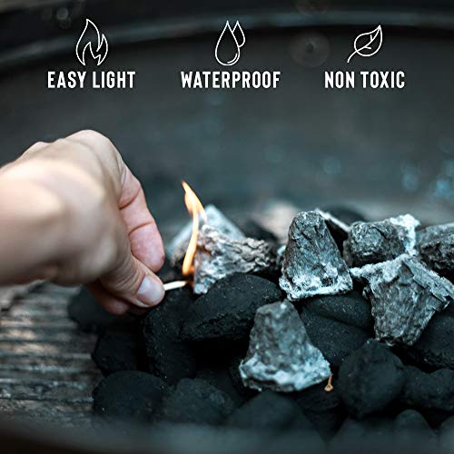 Firestarter, Charcoal Starter Cubes - Waterproof, Easy Light, Eco Friendly | Fire Starters for Campfires, Grill, Fire Pit, BBQ Charcoal Chimney, Pizza Oven, Fireplace