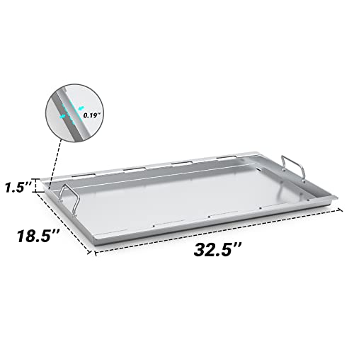 Stanbroil Stainless Steel Griddle Flat Top Gas Grill Griddle, 4-Burner Grill Accessories for Weber Genesis II, II LX and Genesis 2022 400 Series Gas Grills