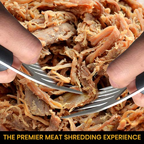Metal Meat Shredder Bear Claw β M LIFE MASTER Stainless Steel Meat Forks With Handle - BBQ Meat Handler For Pulling, Shredding, Serving - Ultra-Sharp Blades, Easy To Clean & Safe To Use