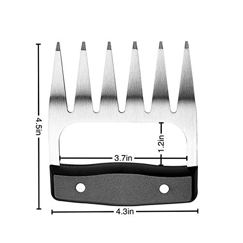 Metal Meat Shredder Bear Claw β M LIFE MASTER Stainless Steel Meat Forks With Handle - BBQ Meat Handler For Pulling, Shredding, Serving - Ultra-Sharp Blades, Easy To Clean & Safe To Use